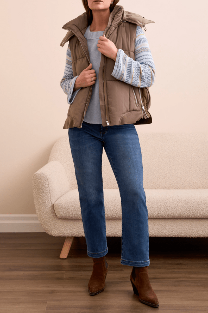 Quilted Vest with Removable Hood - RubyJane & Valleygirl