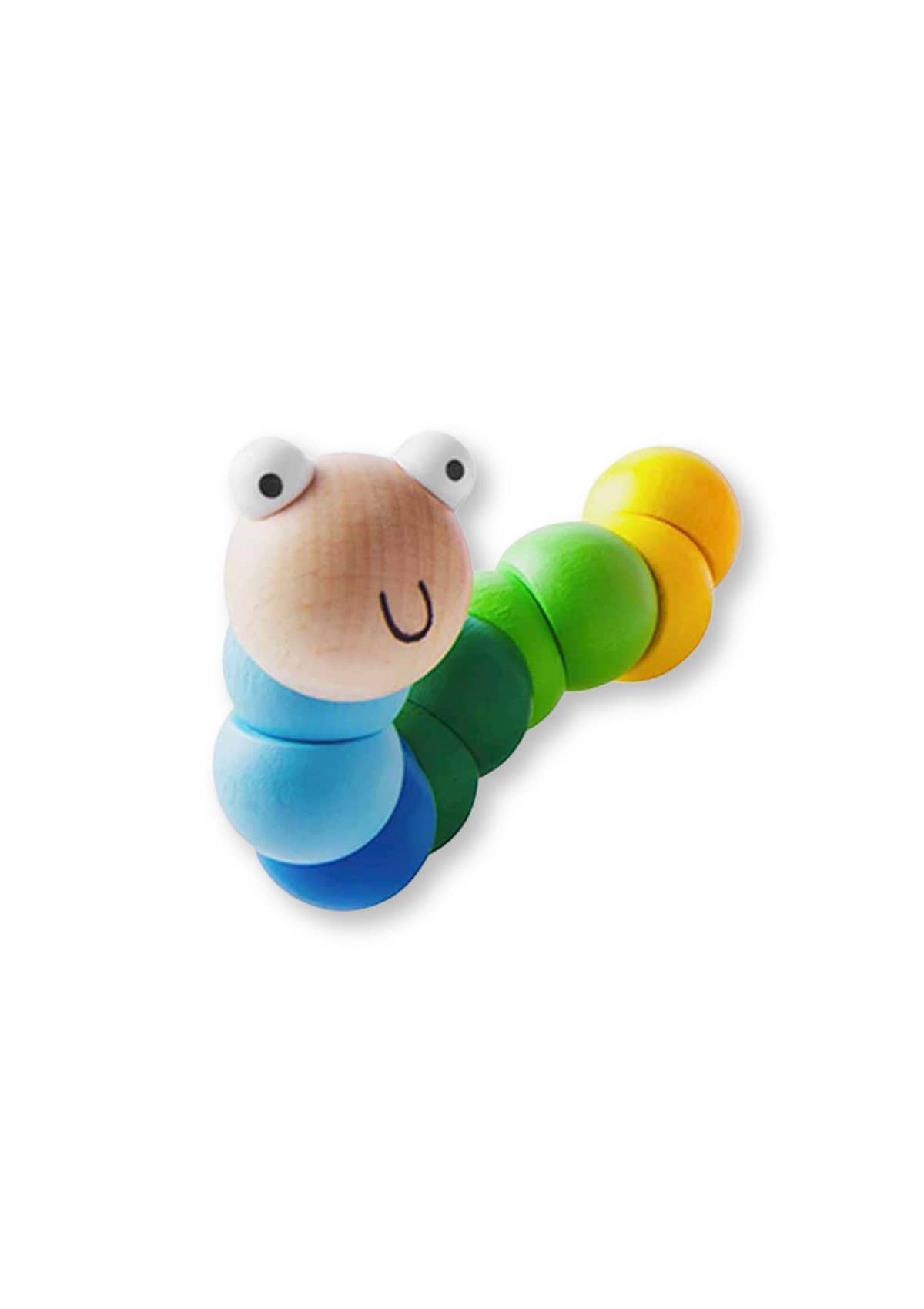 Blue Wooden Wiggly Worm Toy - RubyJane & Valleygirl
