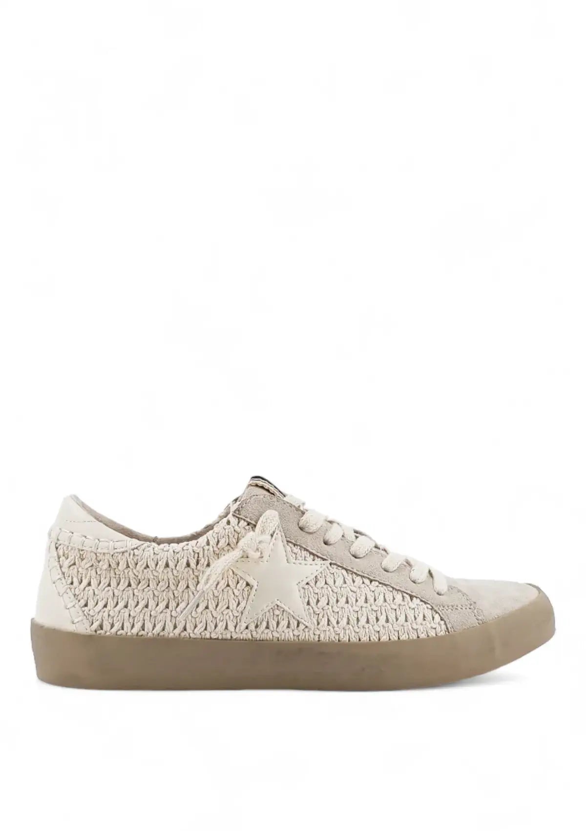 Paula Woven Sneaker - Bone White