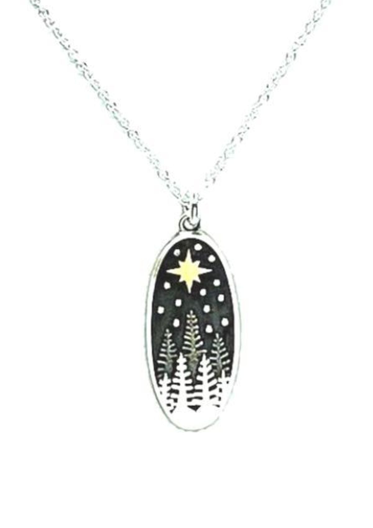 Sterling Silver Motif Pendant Necklace - RubyJane & Valleygirl